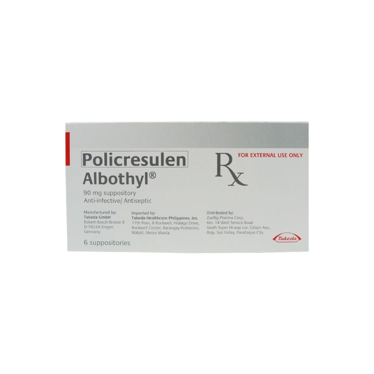 ALBOTHYL Policresulen 90mg Vaginal Suppository 6's price in the ...