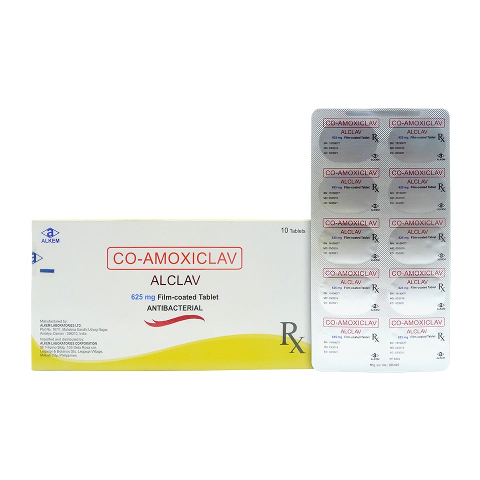 ALCLAV Co-Amoxiclav 625mg Film-Coated Tablet 10's price in the ...