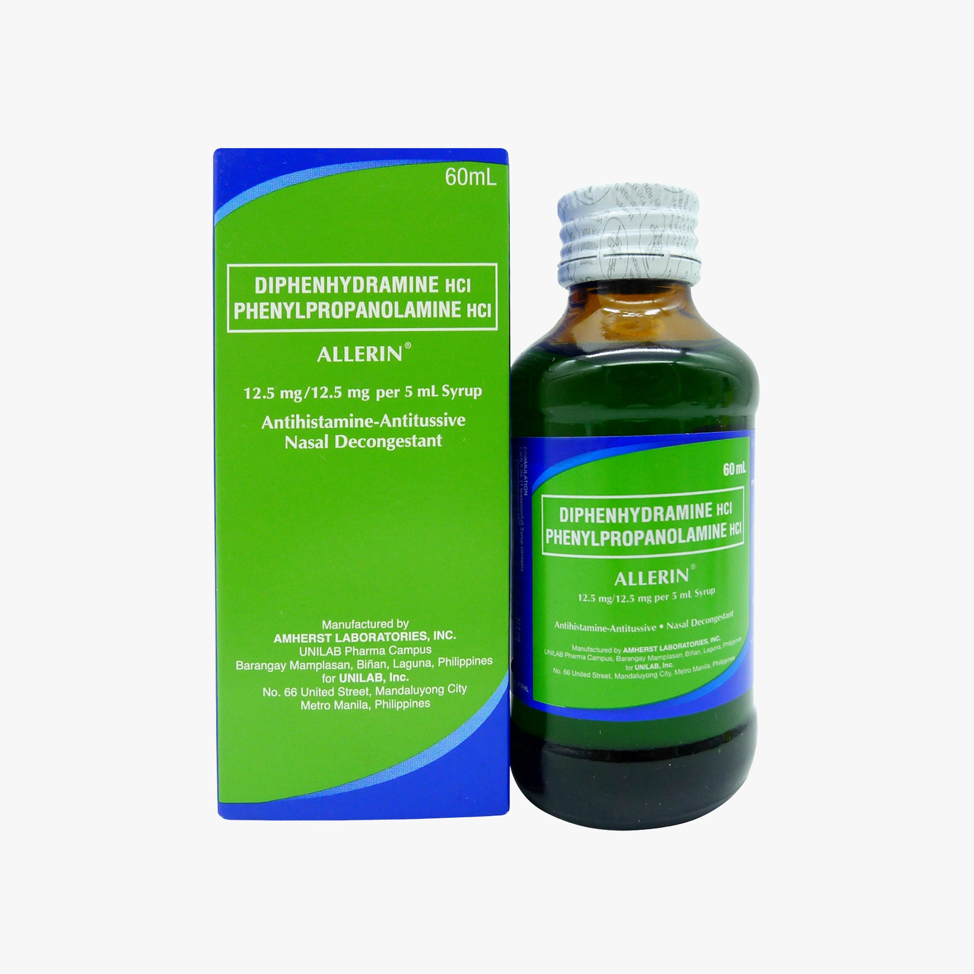 ALLERIN Diphenhydramine Hydrochloride / Phenylpropanolamine ...