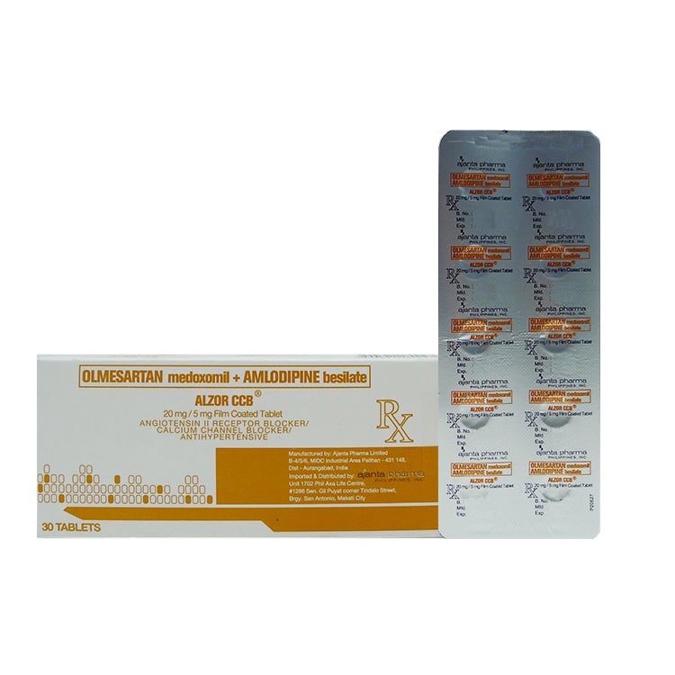 ALZOR CCB Olmesartan Medoxomil / Amlodipine Besilate 20mg / 5mg Film ...