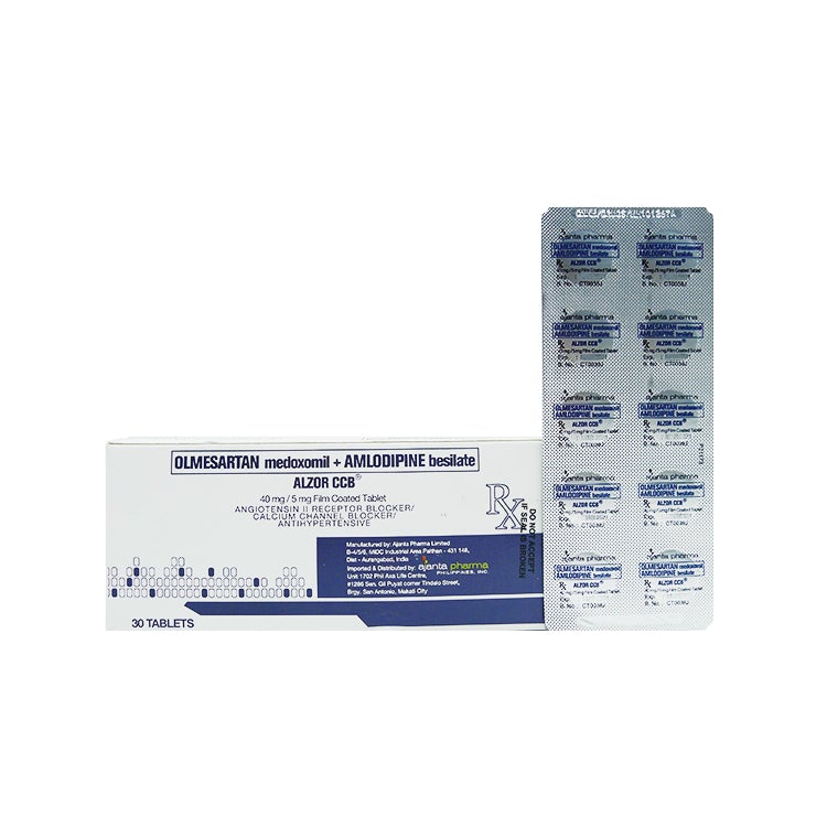 ALZOR CCB Olmesartan Medoxomil / Amlodipine Besilate 40mg / 5mg Film ...