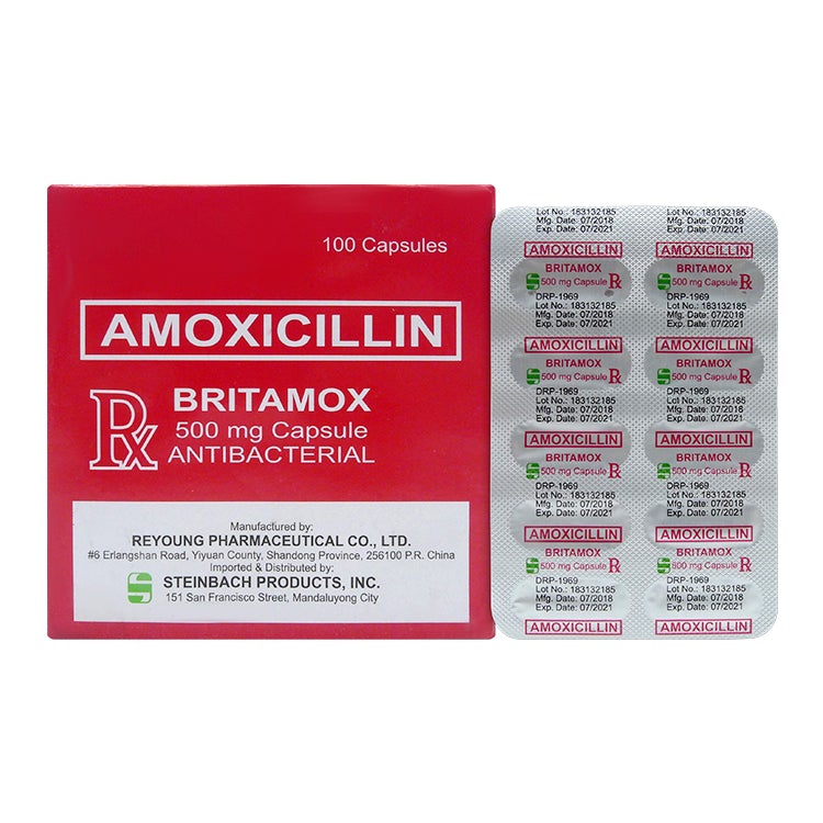 BRITAMOX Amoxicillin 500mg Capsule 100's price in the Philippines ...