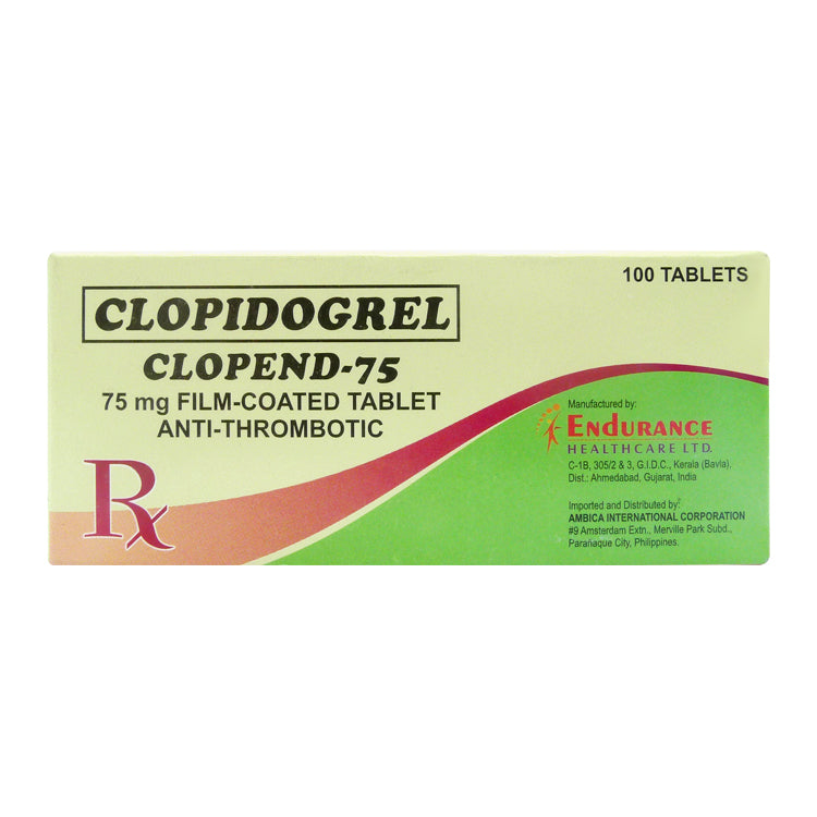 CLOPEND-75 Clopidogrel 75mg Film-Coated Tablet 100's price in the ...