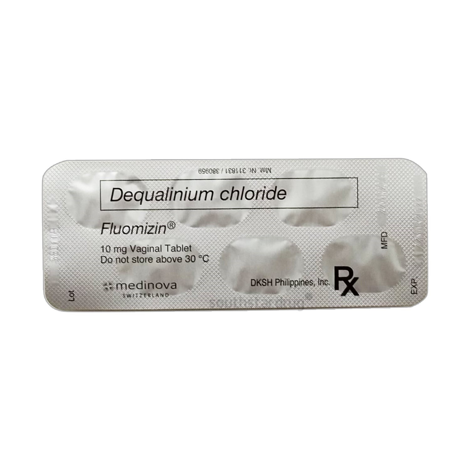 FLUOMIZIN Dequalinium Chloride 10 mg Vaginal Tablet 6's price in the ...