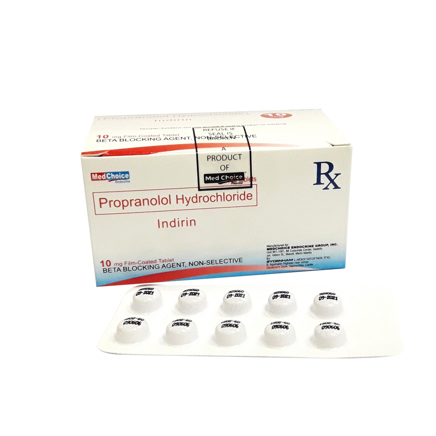 INDIRIN Propranolol Hydrochloride 10mg Film-Coated Tablet 100's price ...