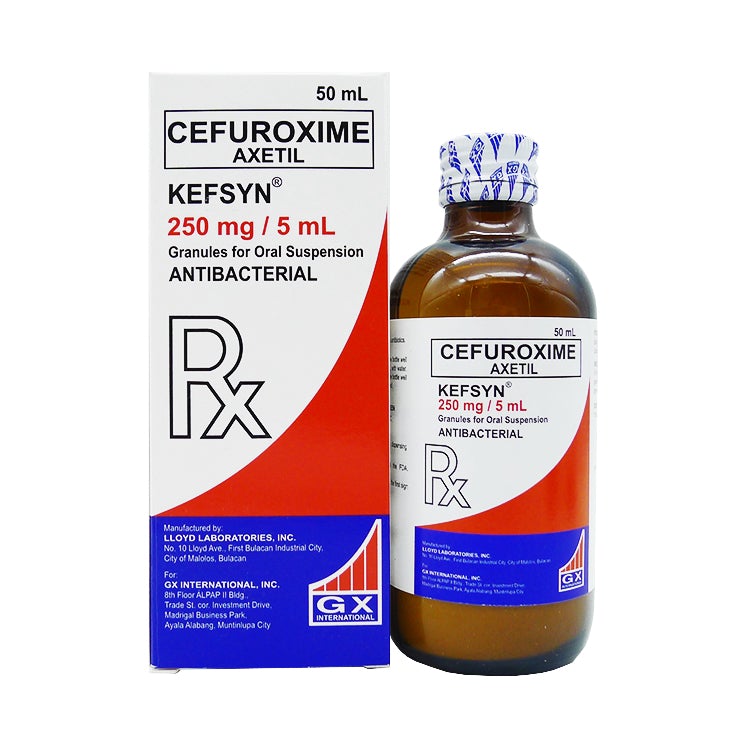 KEFSYN Cefuroxime Axetil 250mg / 5mL Granule for Oral Suspension 50mL ...