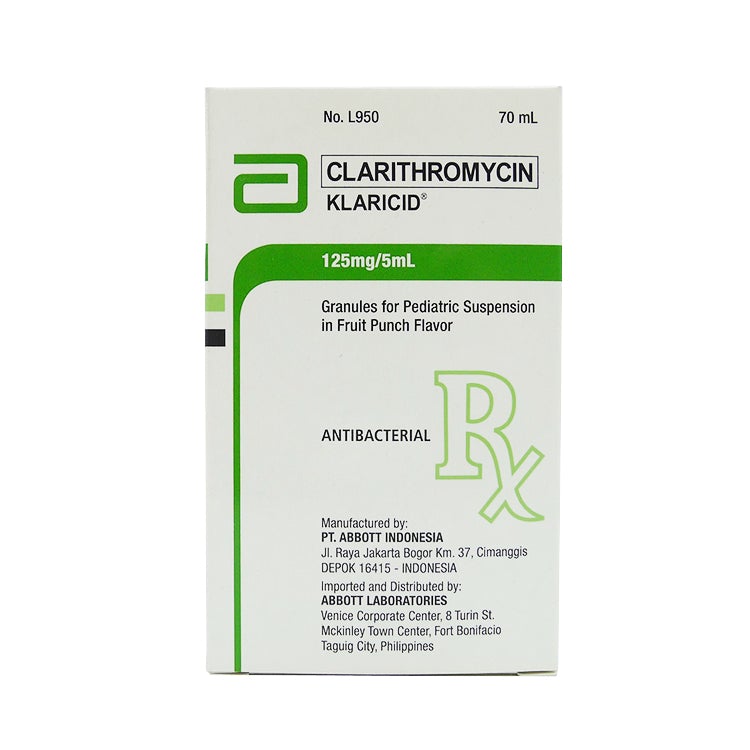 KLARICID Clarithromycin 125mg / 5mL Granule for Suspension 70mL Fruit ...