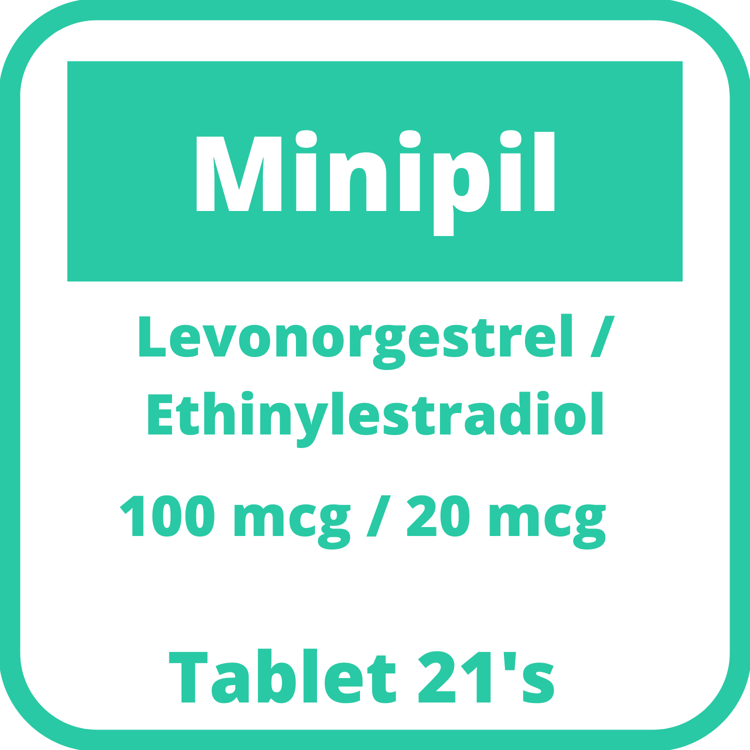 Buy Minipil levonorgestrel / ethinylestradiol 100 mcg / 20 mcg film-coated tablet 21's online ...