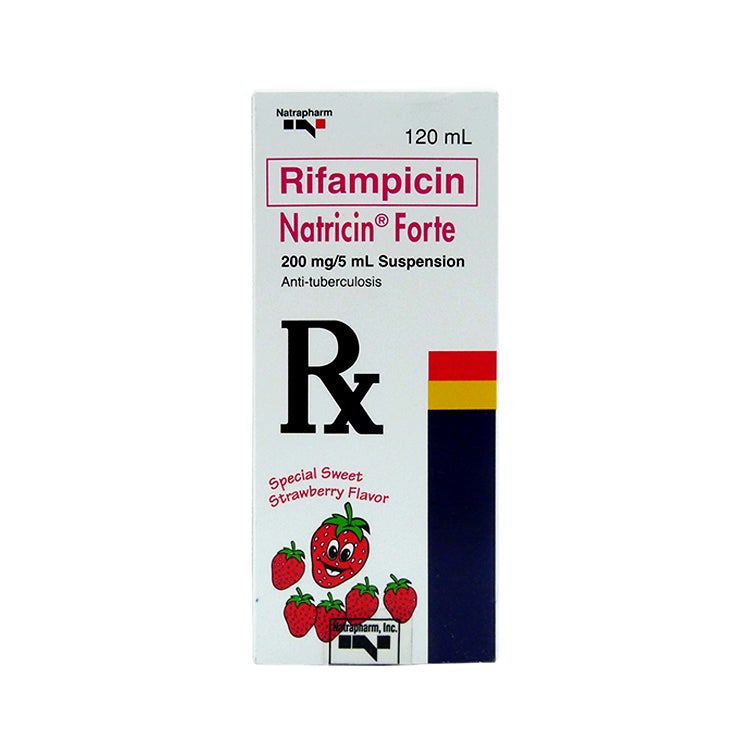 NATRICIN FORTE Rifampicin 200 mg / 5mL Suspension 120mL Strawberry ...