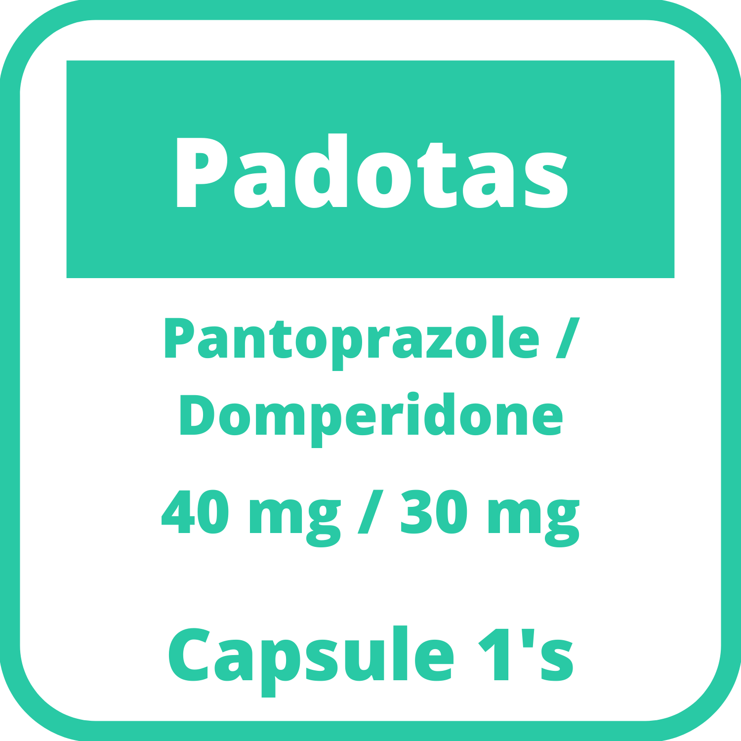 PADOTAS Pantoprazole Sodium Sesquihydrate / Domperidone 40mg / 30mg ...