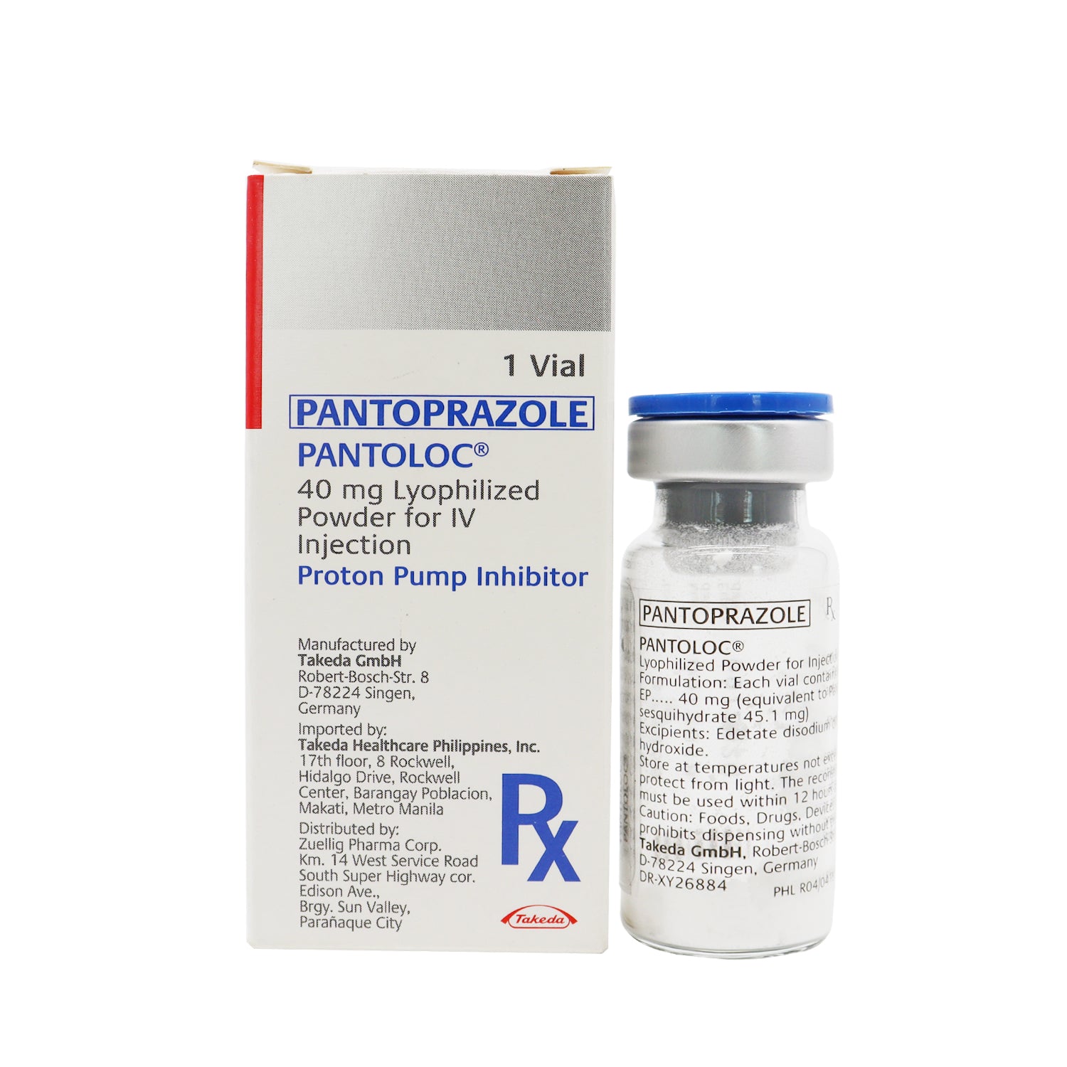 PANTOLOC Pantoprazole Sodium Sesquihydrate 40 mg Lyophilized Powder for Injection 10mL price in ...