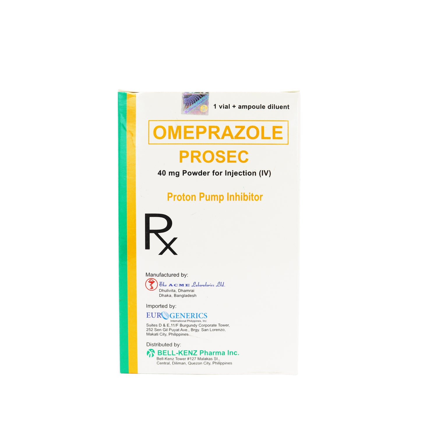 PROSEC Omeprazole 40mg Powder for IV Injection 1's price in the ...