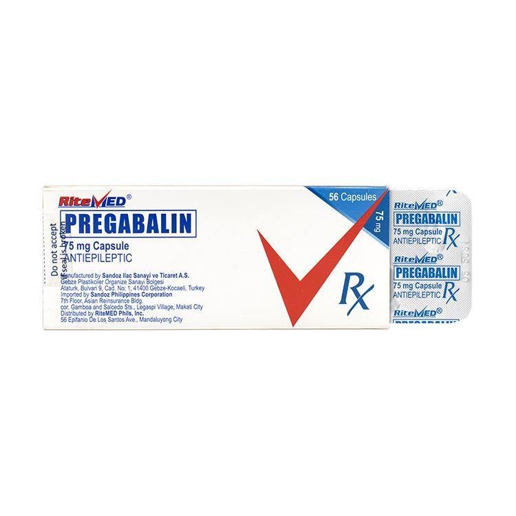 RITEMED Pregabalin 75mg Capsule 56's price in the Philippines | MedsGo ...