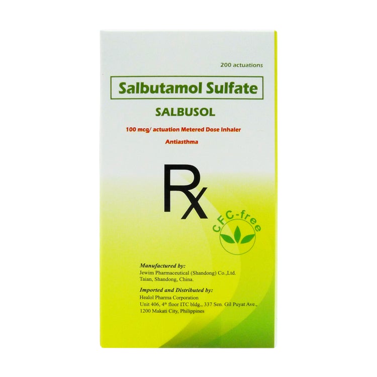 SALBUSOL Salbutamol Sulfate 100mcg / actuation Metered-Dose Inhaler 200 ...