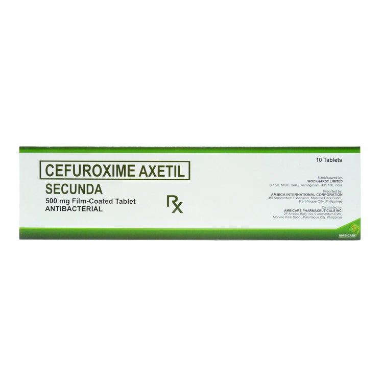 SECUNDA Cefuroxime Axetil 500mg Film-Coated Tablet 10's price in the ...