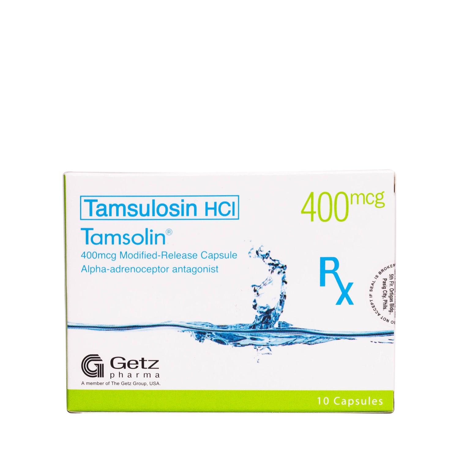 TAMSOLIN Tamsulosin Hydrochloride 400mcg Modified-Release Capsule 10's ...