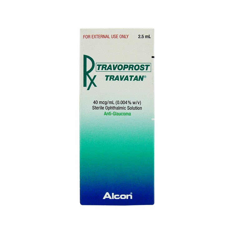 TRAVATAN Travoprost 40mcg / mL (0.004% w/v) Ophthalmic Solution 2.5mL ...