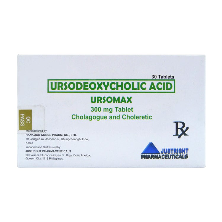 URSOMAX Ursodeoxycholic Acid 300mg Tablet 30's price in the Philippines ...