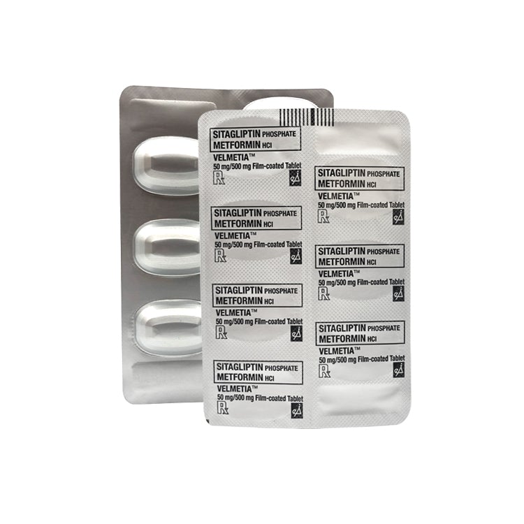 VELMETIA Sitagliptin Phosphate / Metformin Hydrochloride 50mg / 500mg ...