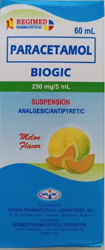 BIOGIC Paracetamol 250mg / 5mL Suspension 60mL Melon price in the ...