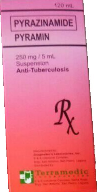PYRAMIN Pyrazinamide 250mg / 5mL Suspension 120mL price in the ...