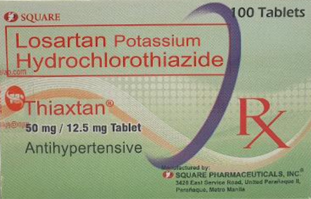 THIAXTAN Losartan Potassium / Hydrochlorothiazide 50mg / 12.5mg Tablet ...