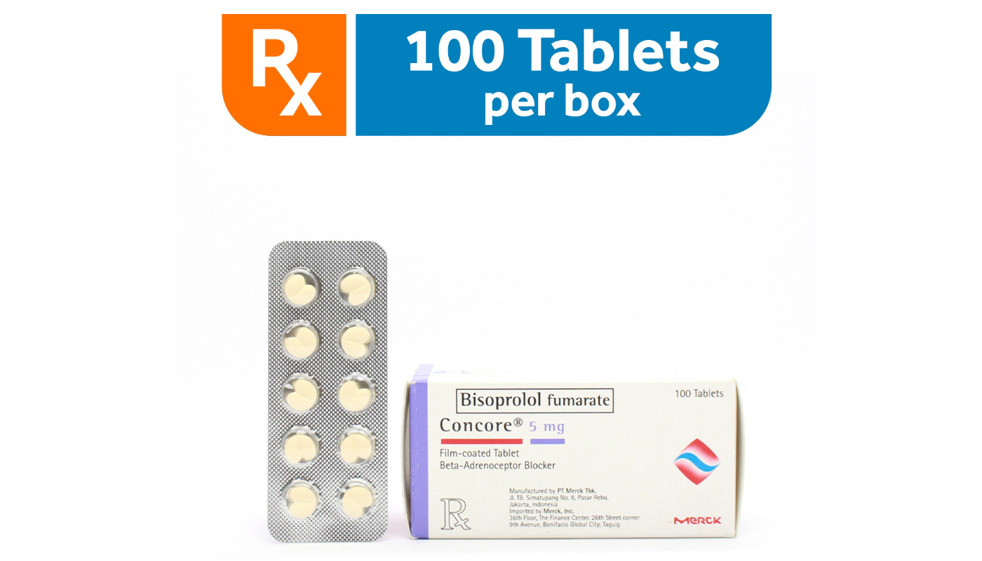 CONCORE Bisoprolol Fumarate 5mg Film-Coated Tablet 100's price in the ...