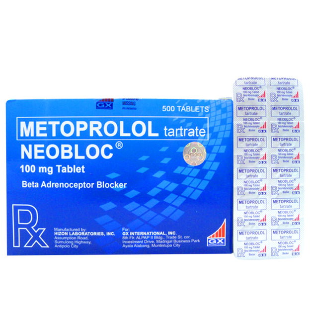 NEOBLOC Metoprolol Tartrate 100mg Tablet 100's price in the Philippines ...