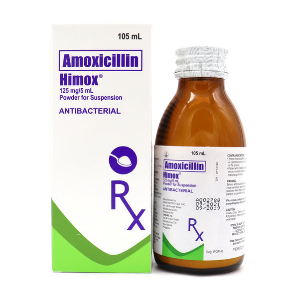 HIMOX Amoxicillin Trihydrate 125mg / 5mL Powder for Suspension 105mL ...