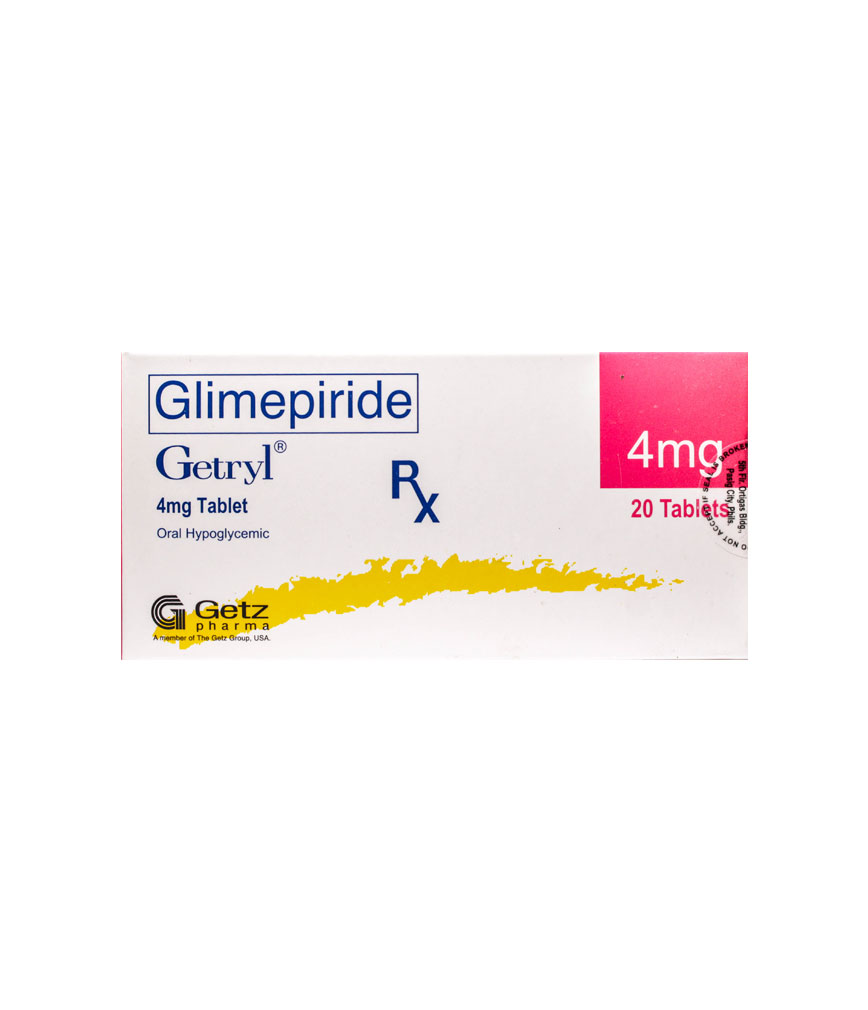 Buy Getryl glimepiride 4mg tablet 20's online with MedsGo. Price - from