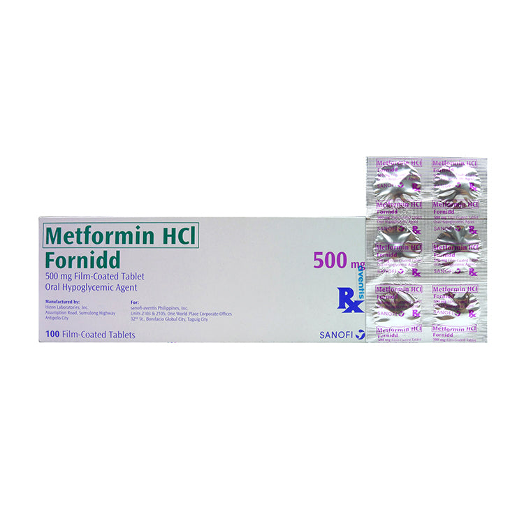 FORNIDD Metformin Hydrochloride 500mg Film-Coated Tablet 100's price in ...