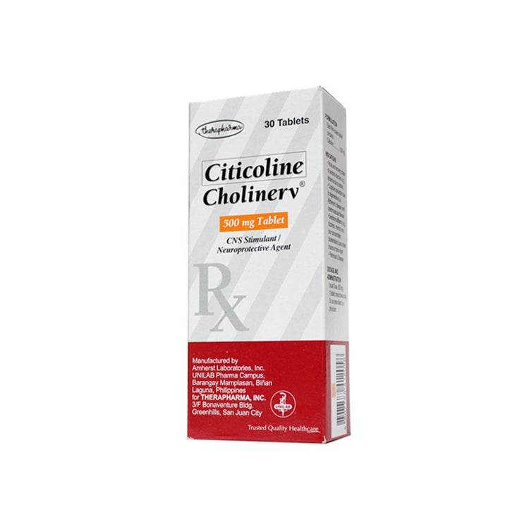 CHOLINERV Citicoline 500mg Tablet 30's price in the Philippines ...