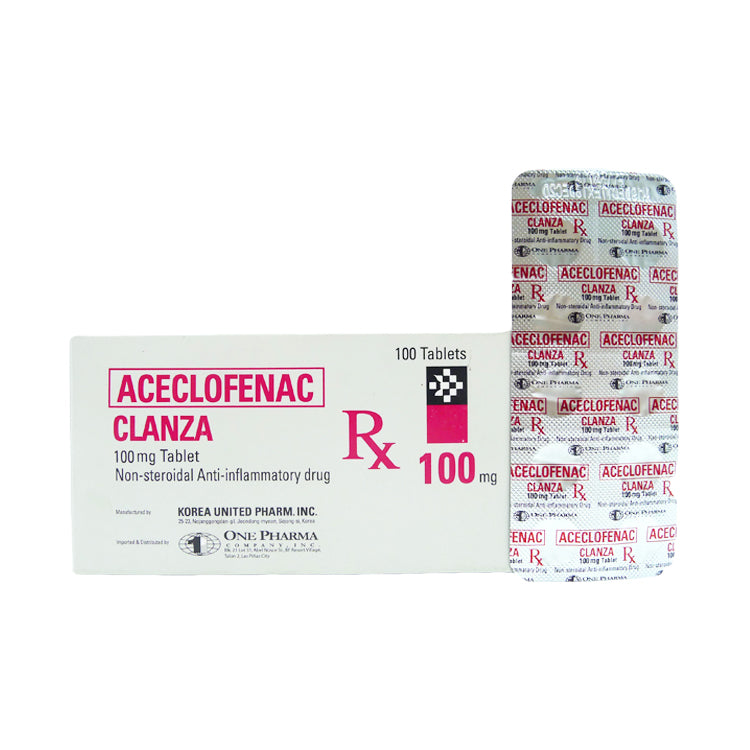 CLANZA Aceclofenac 100mg Tablet 100's price in the Philippines | MedsGo ...