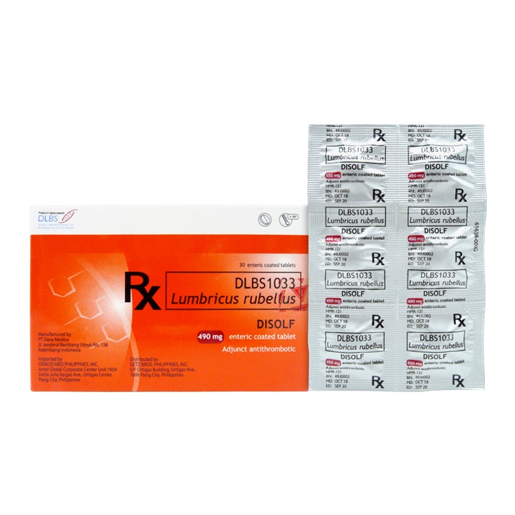 DISOLF DLBS1033 Lumbricus Rubellus 490mg Enteric-coated Tablet 30's ...