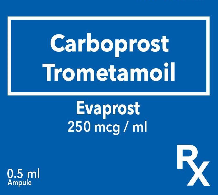 EVAPROST Carboprost Trometamol 250mcg / mL Solution for IM Injection 0 ...