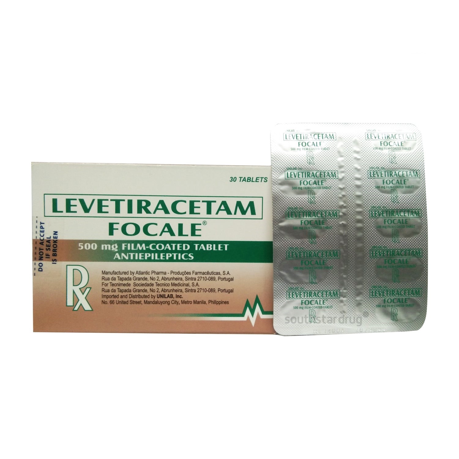 FOCALE Levetiracetam 500mg Film-Coated Tablet 30's price in the ...