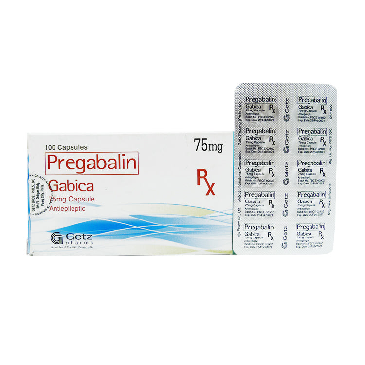 GABICA Pregabalin 75mg Capsule 100's price in the Philippines | MedsGo ...