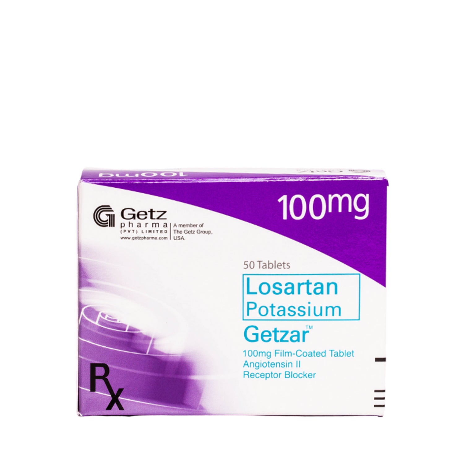 GETZAR Losartan Potassium 100mg Film-Coated Tablet 100's price in the ...