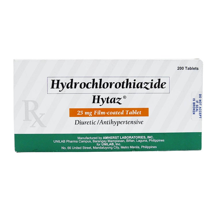 HYTAZ Hydrochlorothiazide 25mg Film-Coated Tablet 200's price in the ...