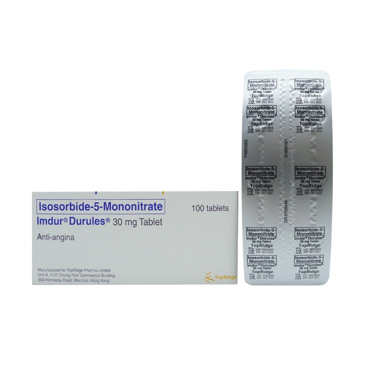 IMDUR DURULES Isosorbide Mononitrate 30mg Film-Coated Tablet 100's ...