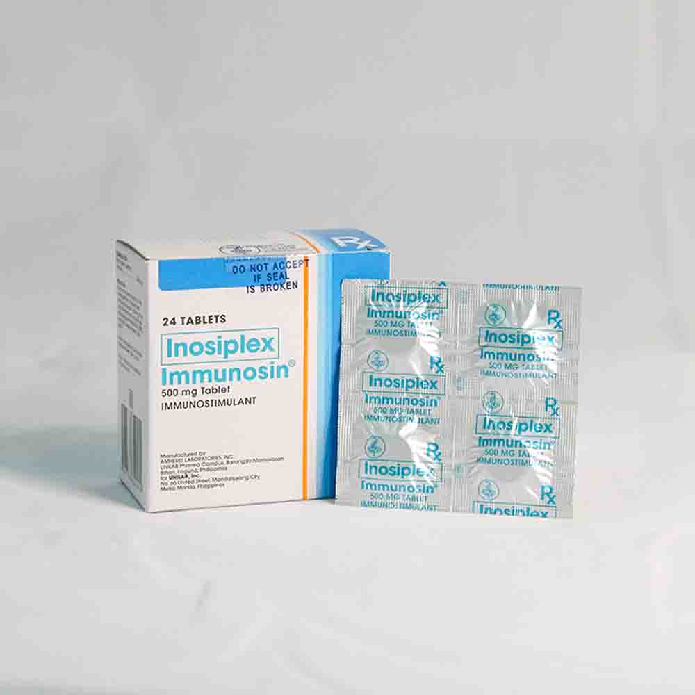 IMMUNOSIN Inosiplex 500mg Tablet 24's price in the Philippines | MedsGo ...