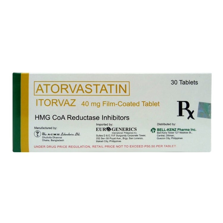 ITORVAZ Atorvastatin 40mg Film-Coated Tablet 30's price in the ...