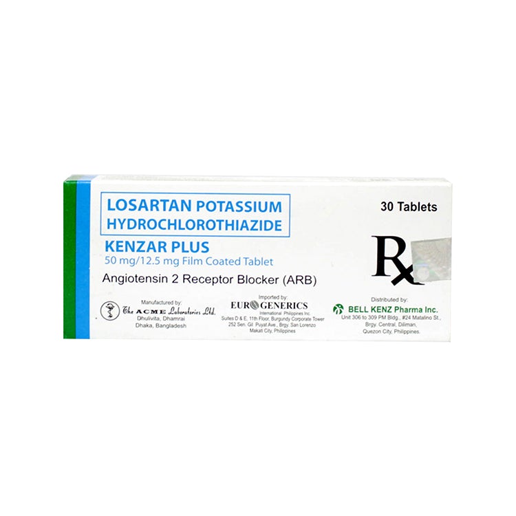 KENZAR PLUS Losartan Potassium / Hydrochlorothiazide 50mg / 12.5mg Film ...