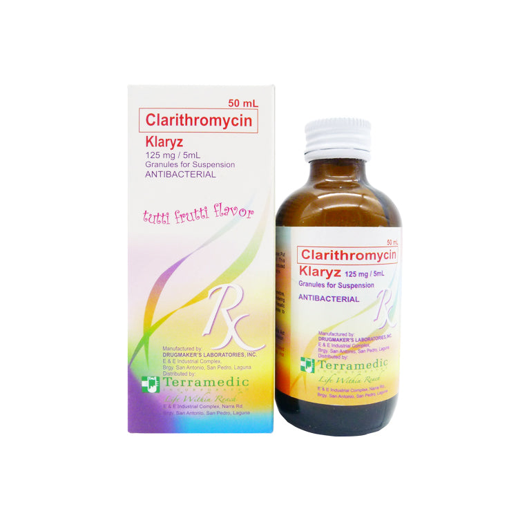 KLARYZ Clarithromycin 125mg / 5mL Granule for Suspension 50mL Tutti ...