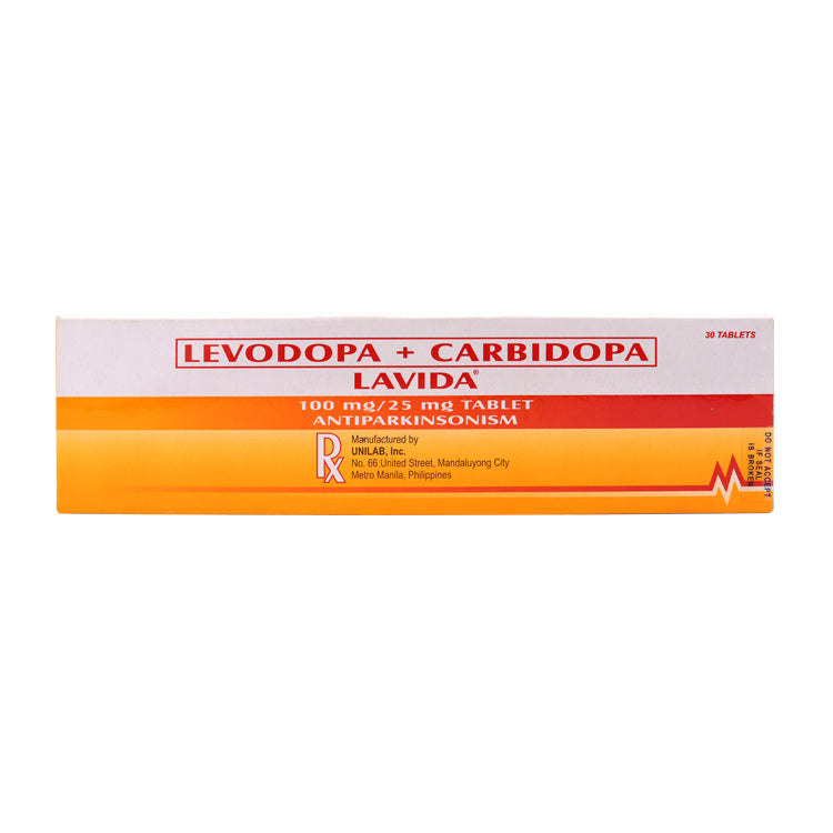 LAVIDA Levodopa / Carbidopa 100mg / 25mg Tablet 30's price in the ...