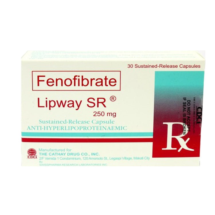 LIPWAY SR Fenofibrate 250mg Sustained Release Capsule 30's price in the ...