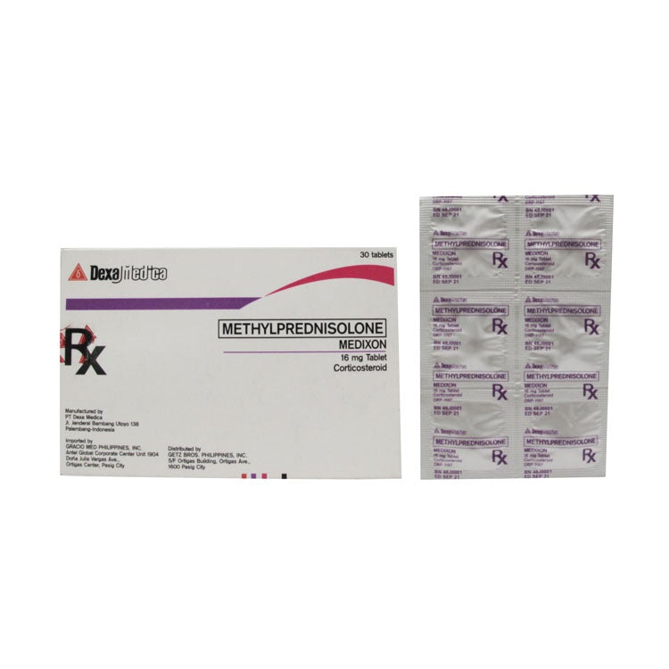MEDIXON Methylprednisolone 16mg Tablet 30's price in the Philippines ...