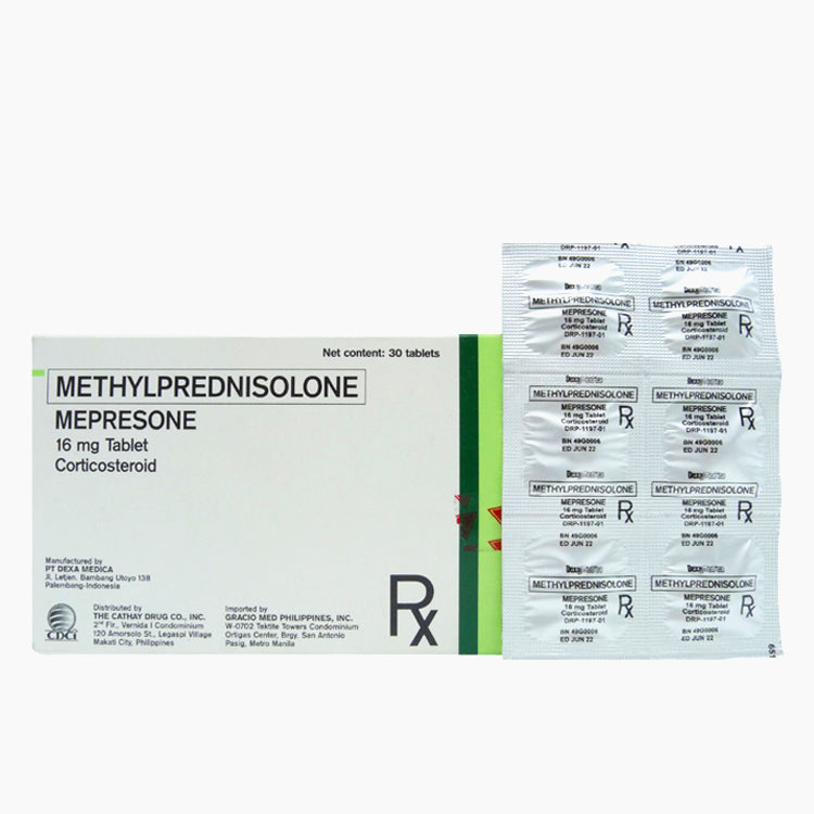 MEPRESONE Methylprednisolone 16mg Tablet 30's price in the Philippines ...