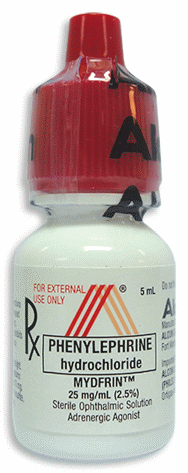 MYDFRIN Phenylephrine Hydrochloride 2.5% (25mg / mL) Sterile Ophthalmic ...