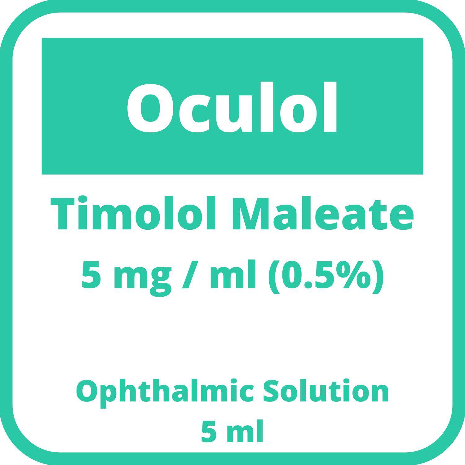 OCULOL Timolol Maleate 5mg / mL (0.5%) Ophthalmic Solution 5mL price in ...